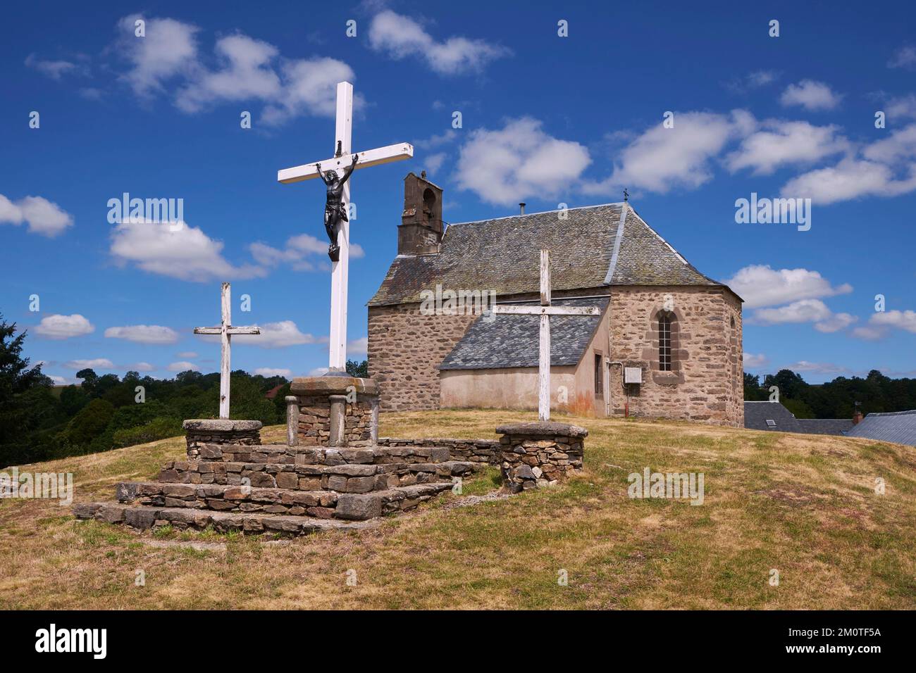 France, Cantal, Alleuze, La Barge, Saint Michel Chapel, End of the Way ...
