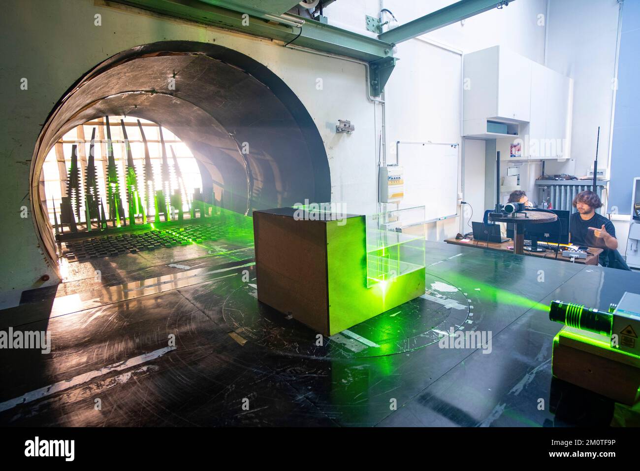 France, Paris, the Gustave Eiffel wind tunnel, laboratory built by ...