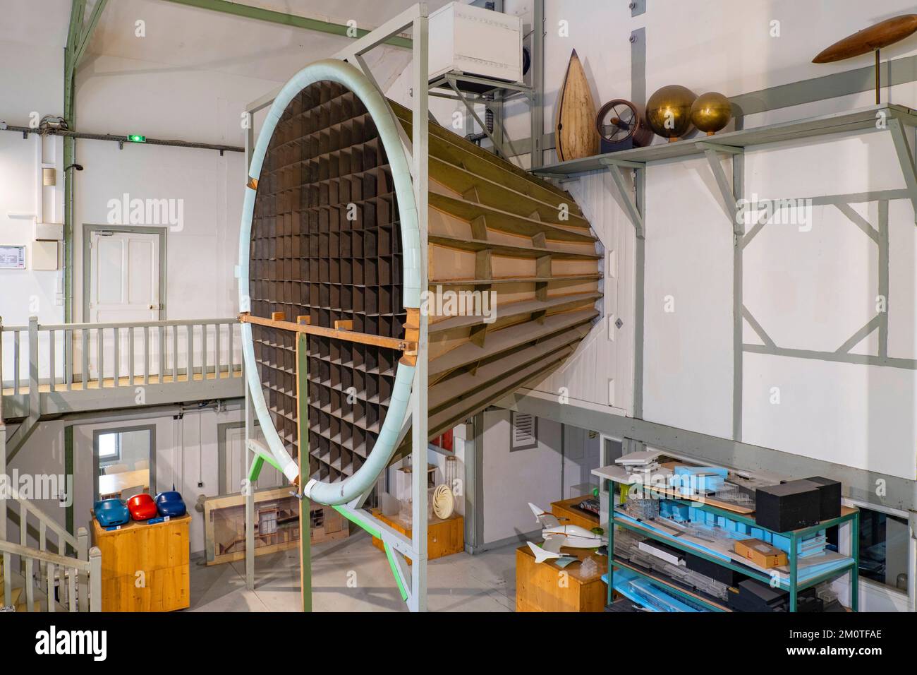 France, Paris, the Gustave Eiffel wind tunnel, laboratory built by ...