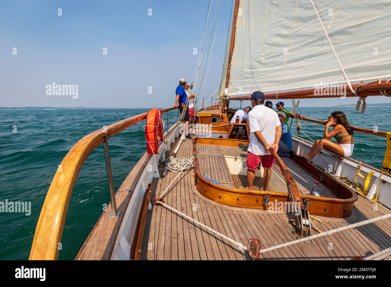 France, Gironde, Bassin d'Arcachon, excursion to Cap Ferret aboard the ...