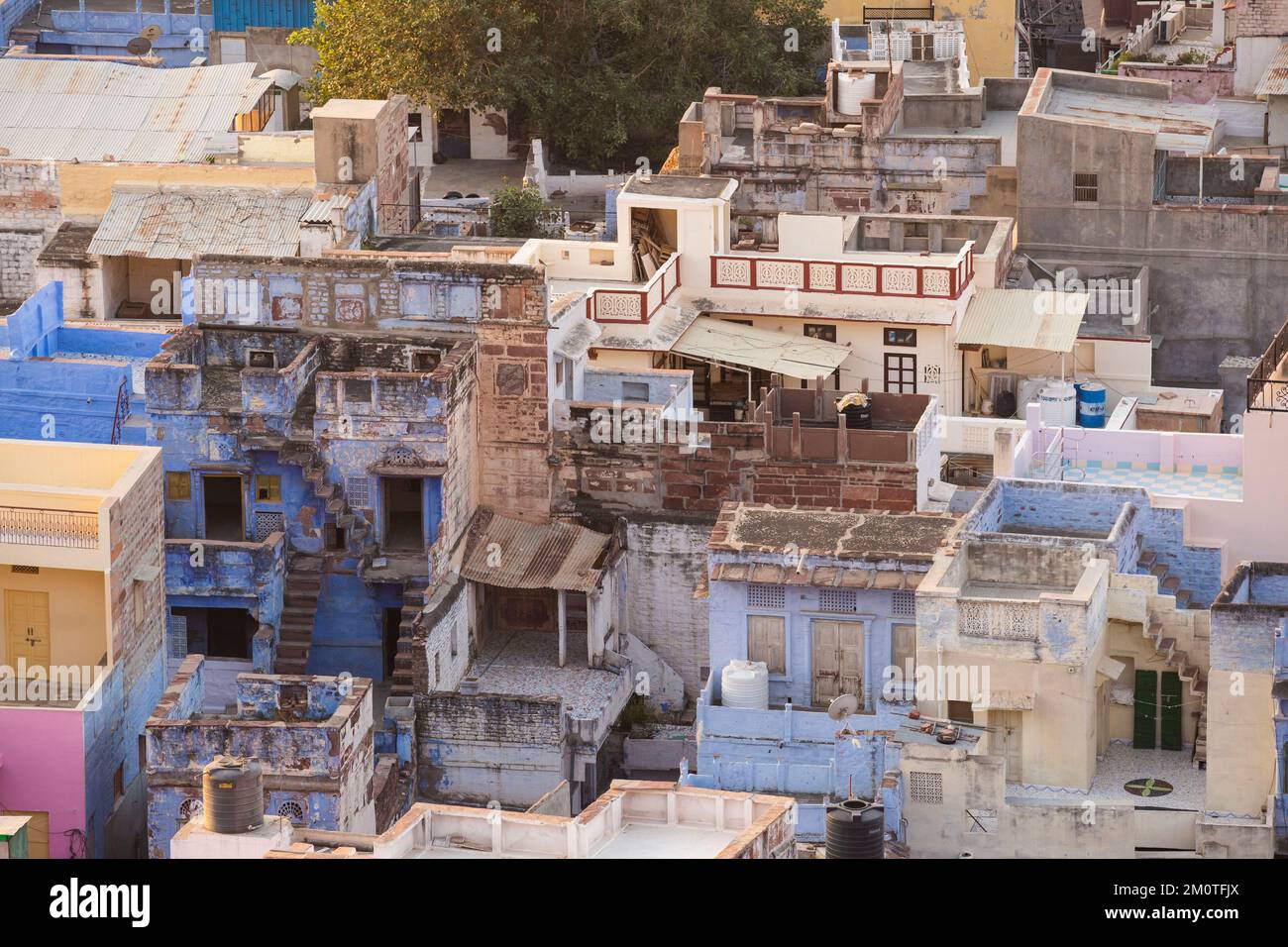 India, Rajasthan, Jodhpur the blue city from the Mehrangarh fort Stock ...