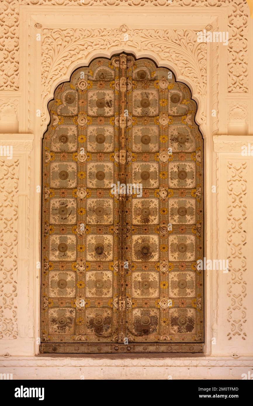 India, Rajasthan, Jodhpur, Fort Mehrangarh, door Stock Photo - Alamy