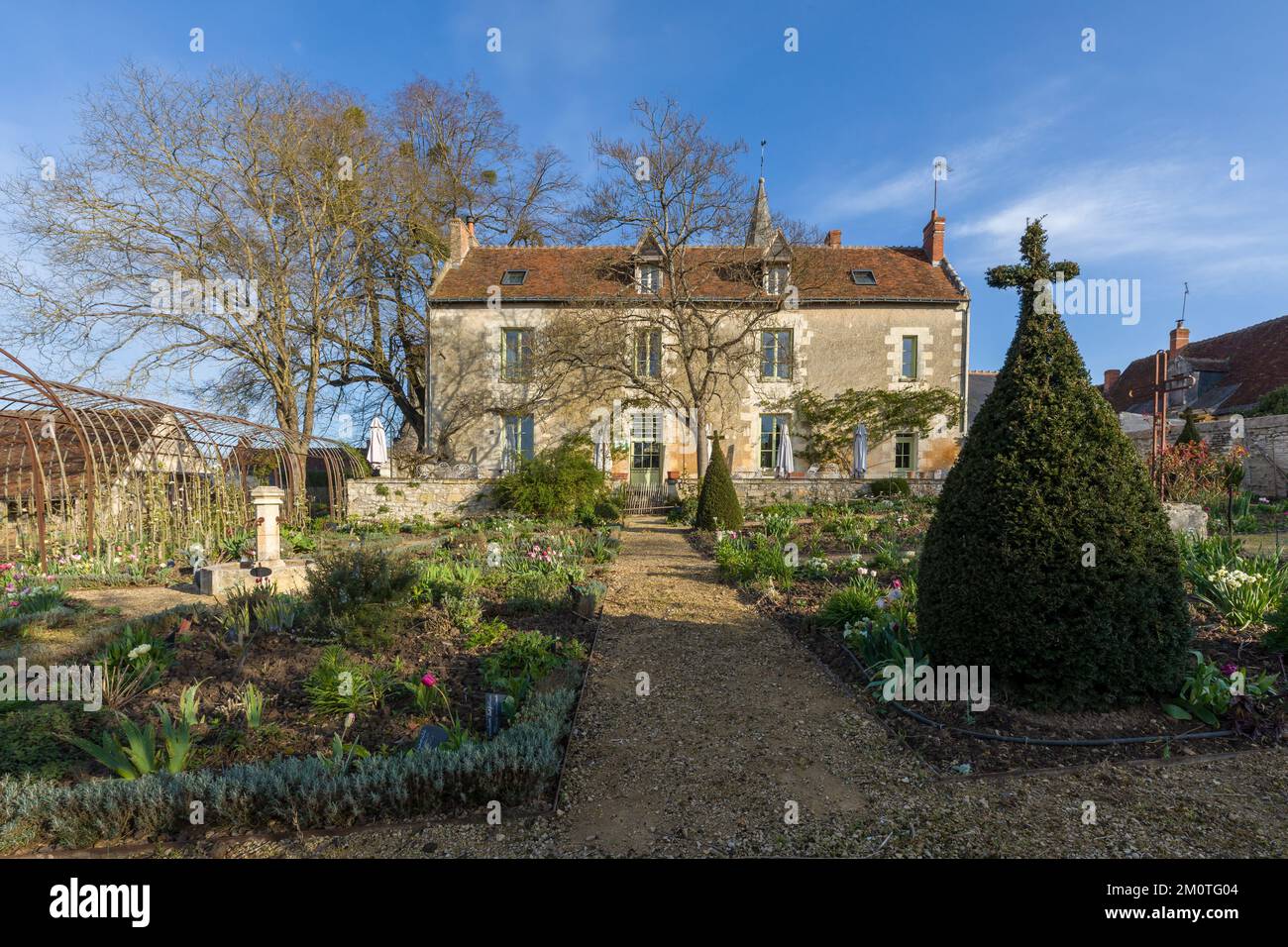 France, Indre et Loire, Ch?digny, village labeled remarkable garden ...