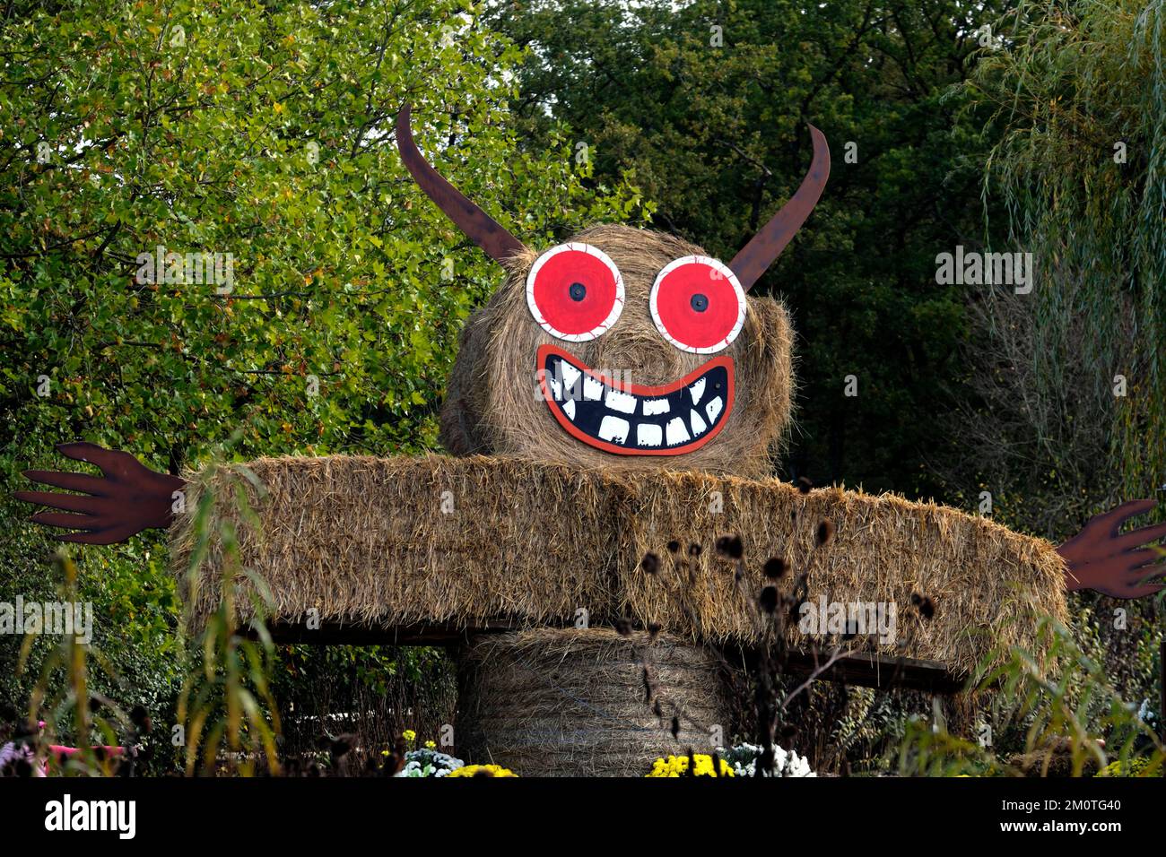 France, Moselle, Rhodes, animal park of Sainte Croix, Halloween ...