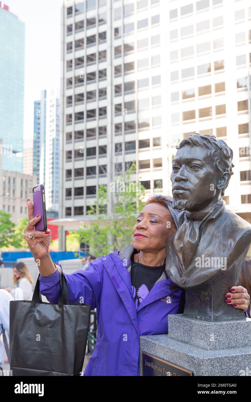 United States, Illinois, Chicago, Jean-Baptiste Pointe du Sable ...