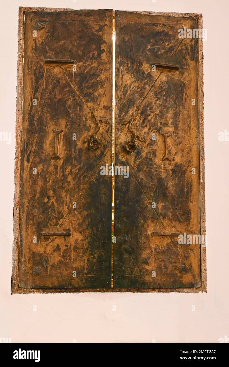 France, Var, Les Arcs, Sainte Roseline chapel by Marc Chagall, metal ...