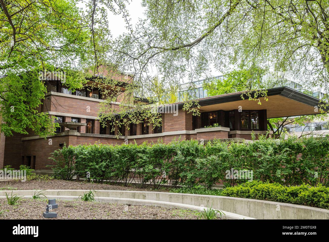 United States, Illinois, Chicago, Robie House by architect Franck Lloyd ...