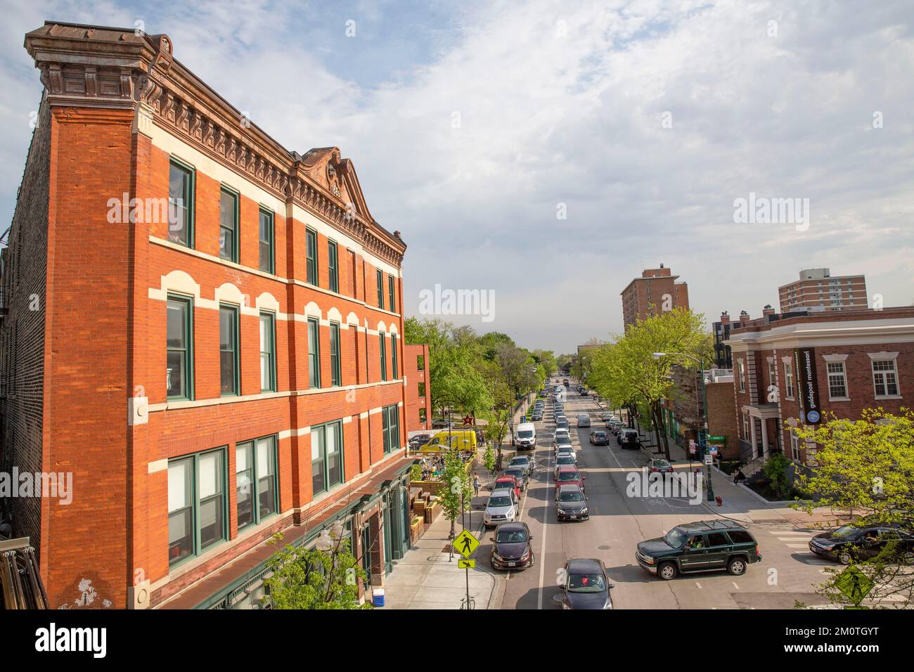 United States, Illinois, Chicago, arty neighborhood of Wicker Park ...