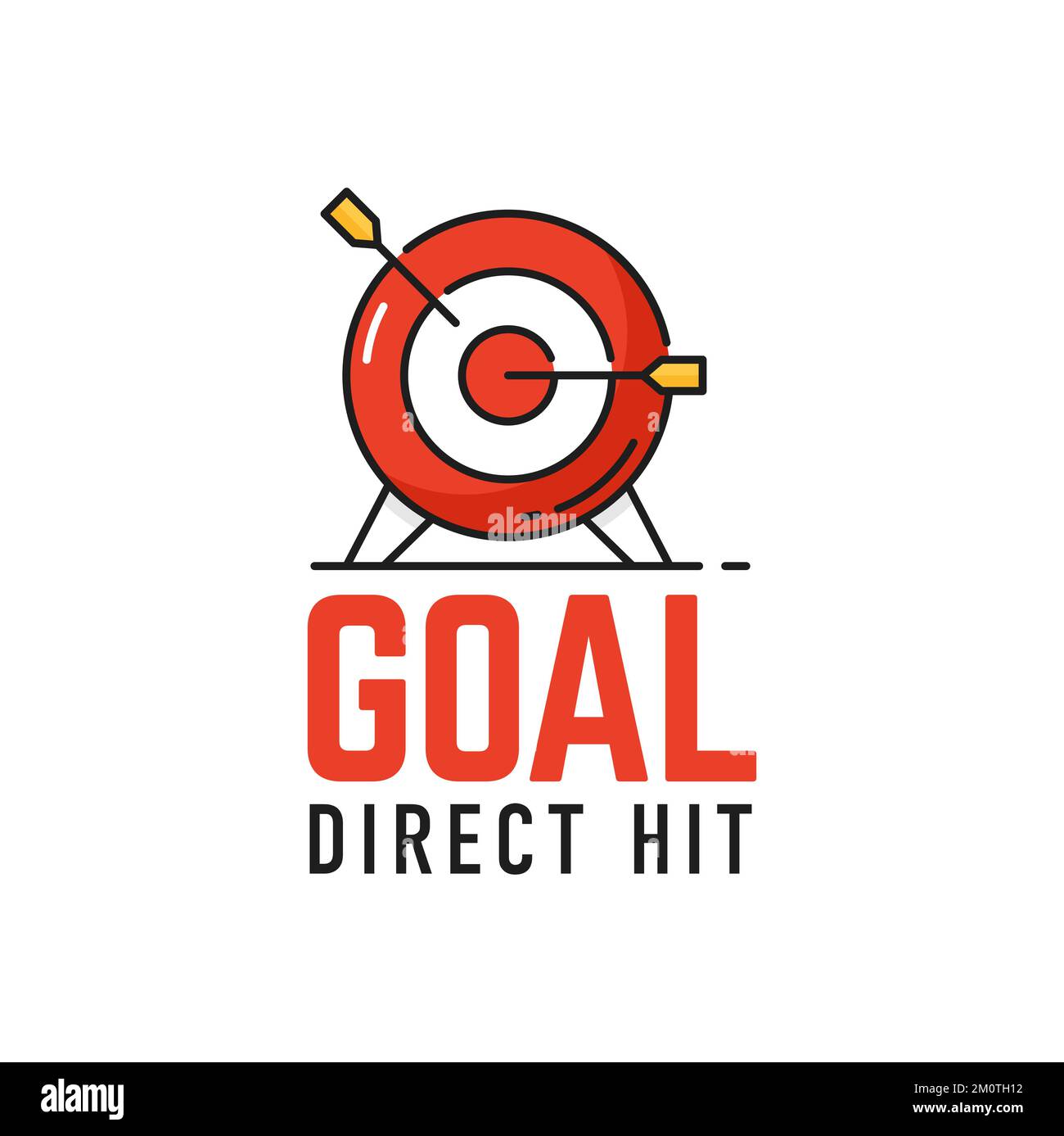Business goal, marketing target outline icon. Finance strategy line icon or symbol, company ...