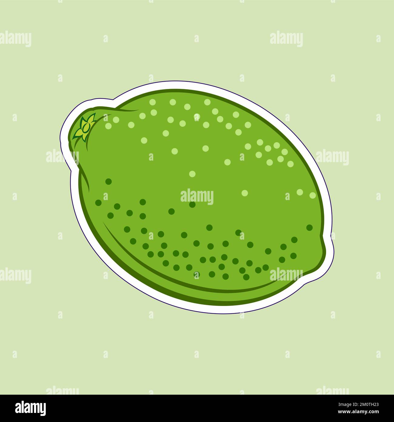 Illustration of Juicy Stylized Lime Citrus Fruit. Icon for Food Apps ...