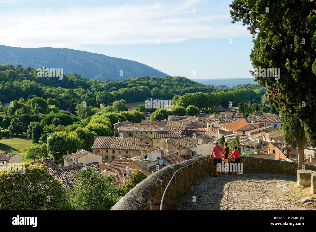 France, Vaucluse, Malaucene, city view from the Calvary (former castle ...