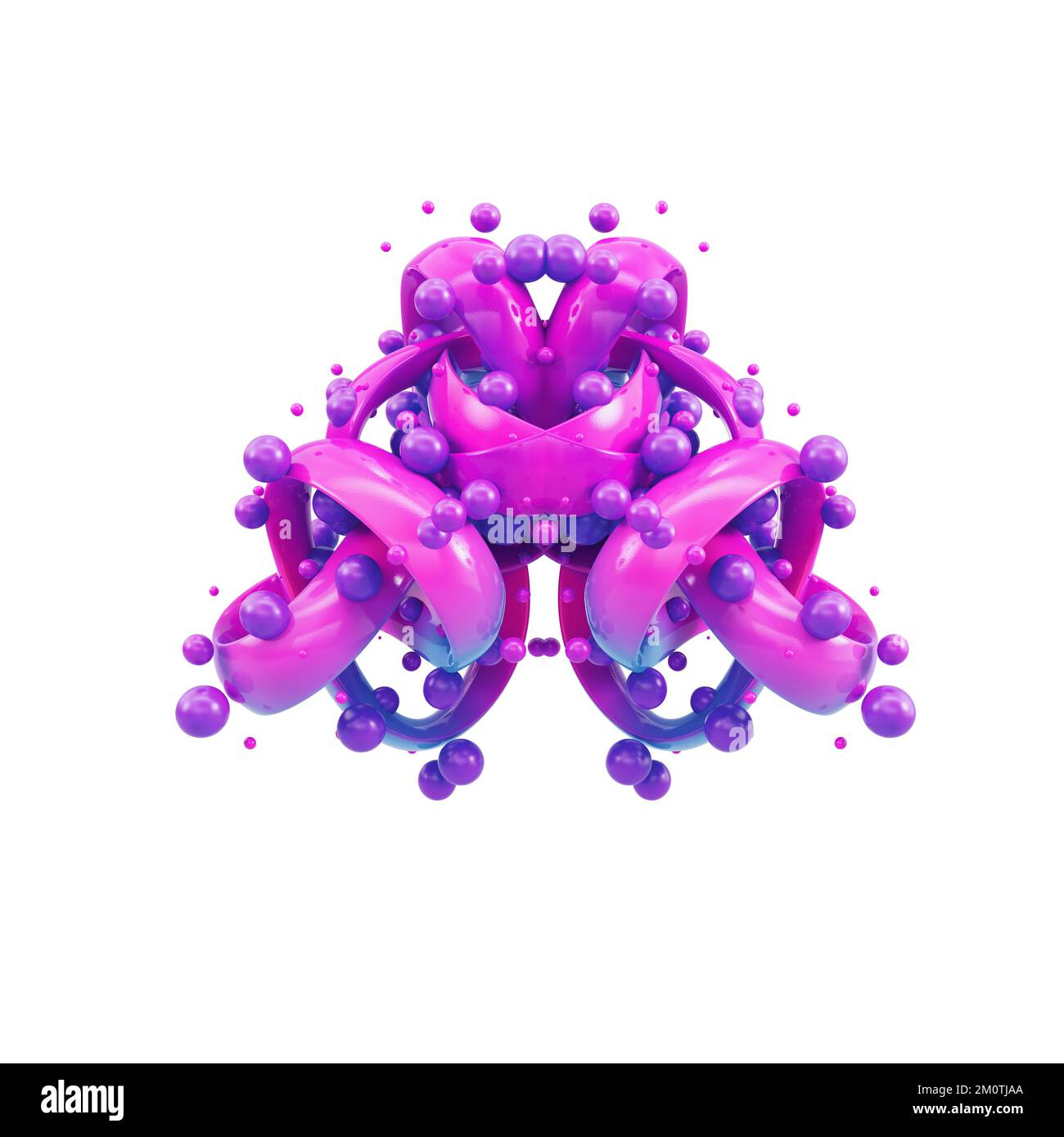 Abstract geometry form isolated on white background. 3d rendering Stock ...