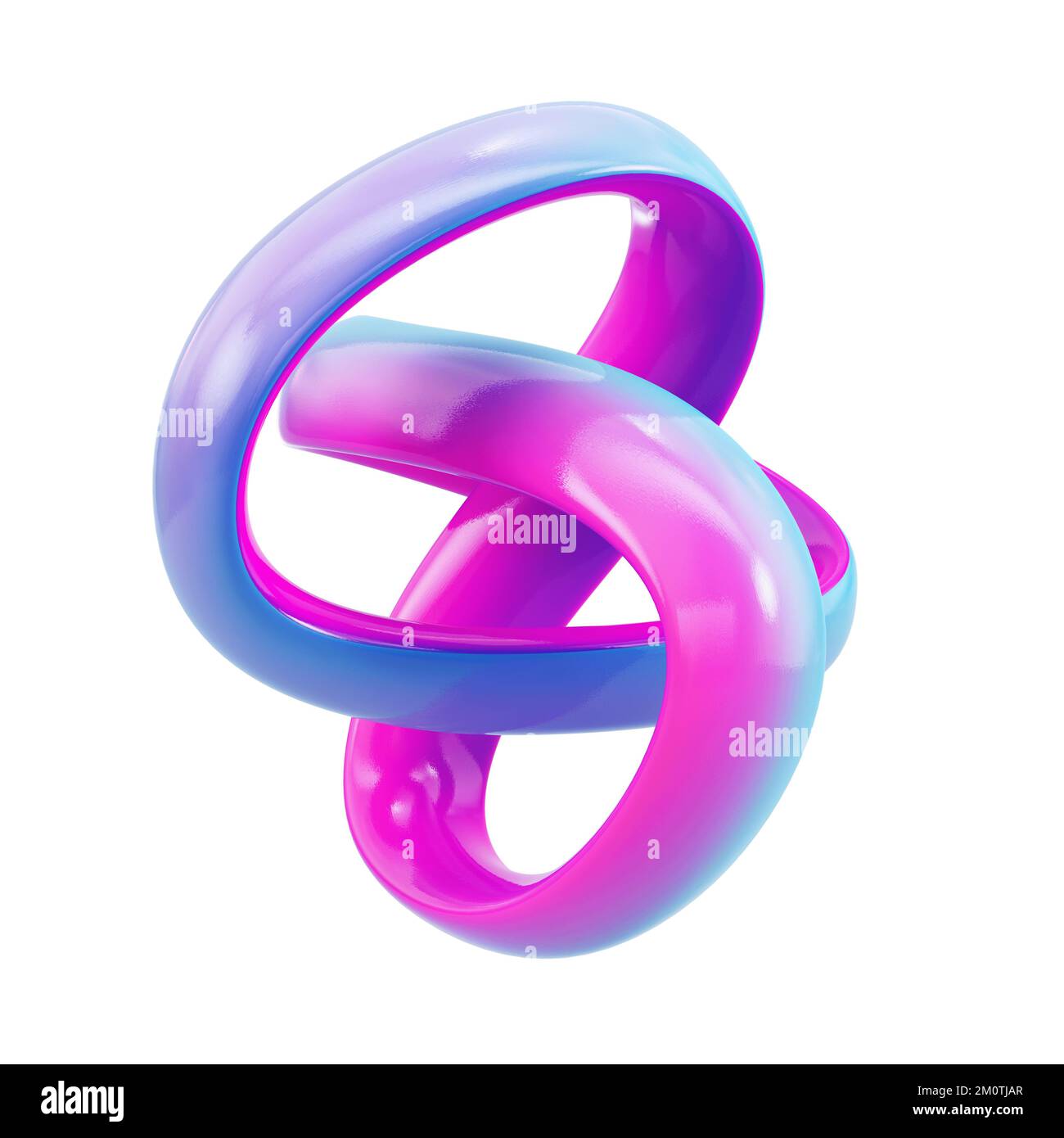 Abstract geometry form isolated on white background. 3d rendering Stock ...