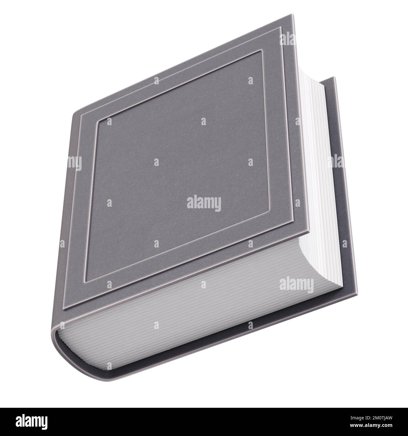 Gray book isolated on white background. 3d rendering Stock Photo - Alamy