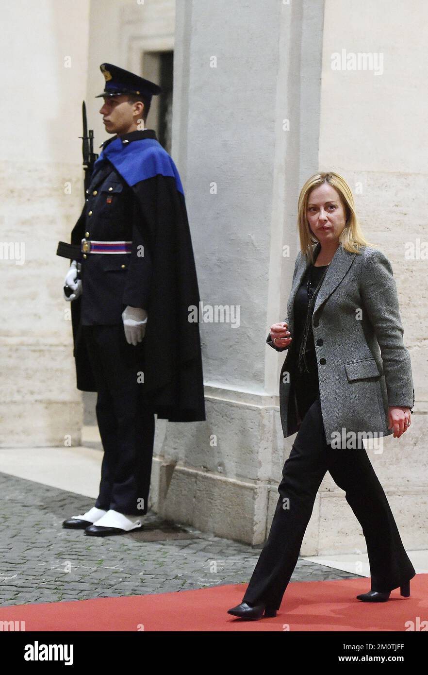 Giorgia Meloni, Italy’s Prime Minister at Palazzo Chigi, the official ...
