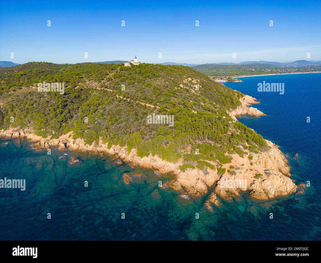 France, Var, Saint Tropez peninsula, La Croix Valmer, Cap Lardier ...