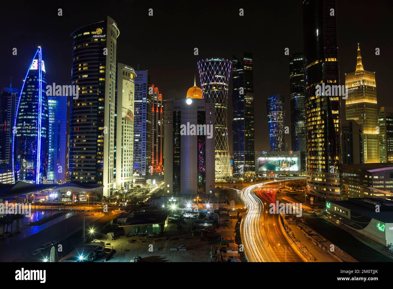 Qatar, Doha, Doha Bay, West Bay, skyscrapers Stock Photo - Alamy