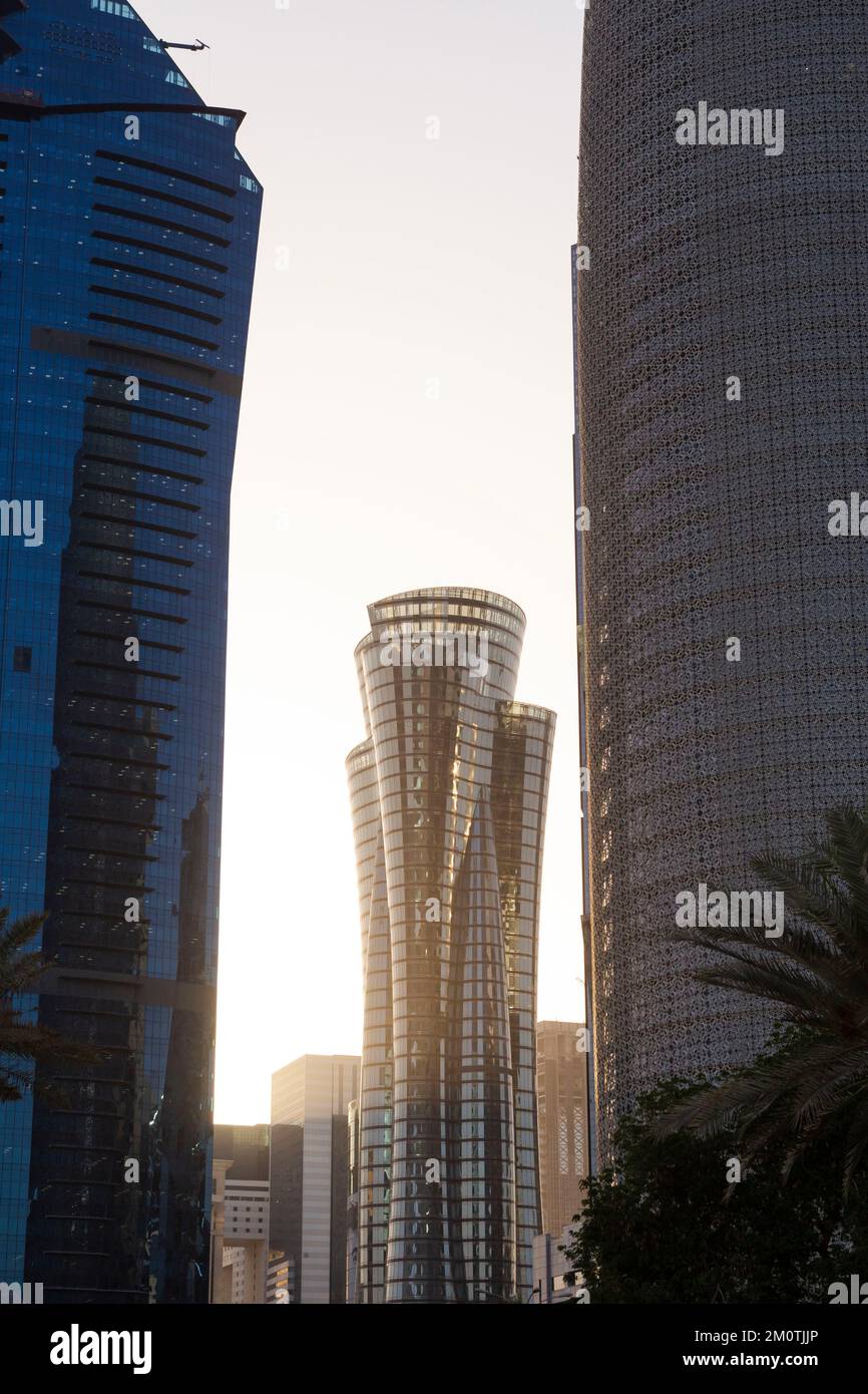 Qatar, Doha, Doha Bay, West Bay, skyscrapers Stock Photo - Alamy