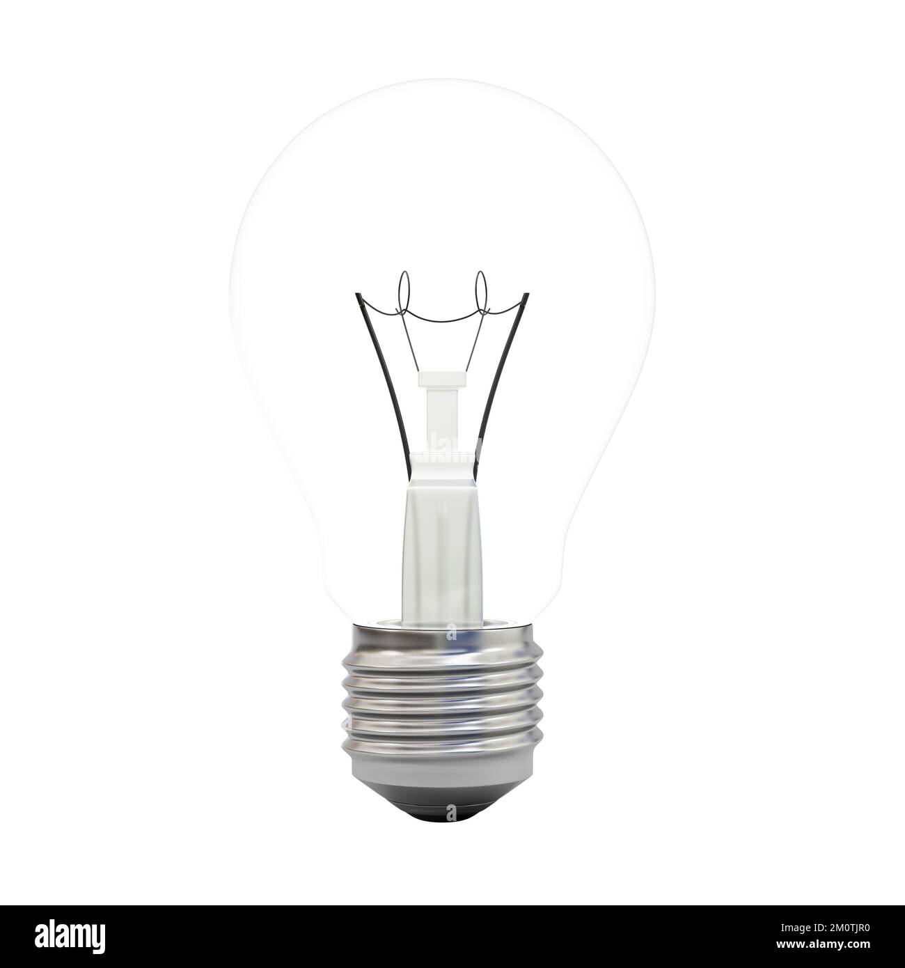 Light bulb isolated on white white background background. 3d rendering ...