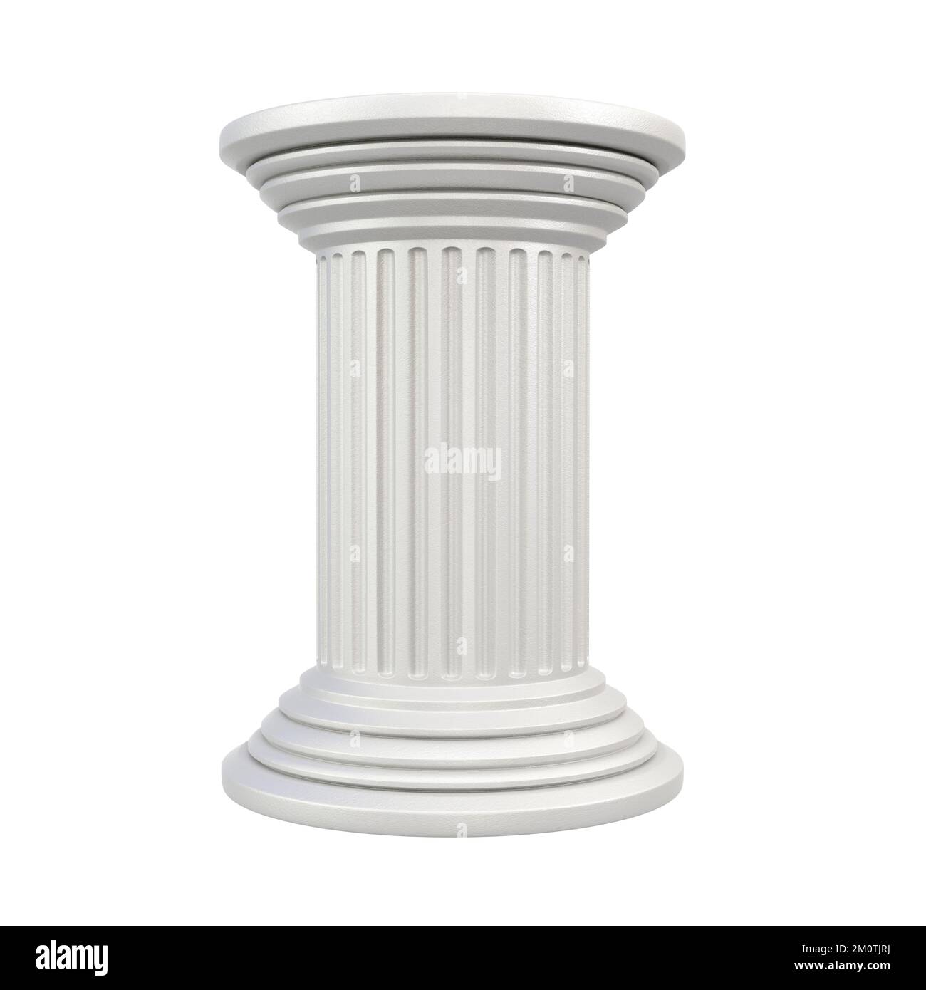 White ancient columnisolated on white background. 3d rendering Stock ...