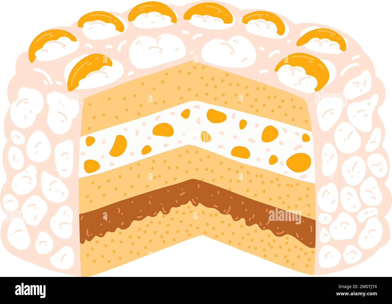 Chaja cake peaches hi-res stock photography and images - Alamy