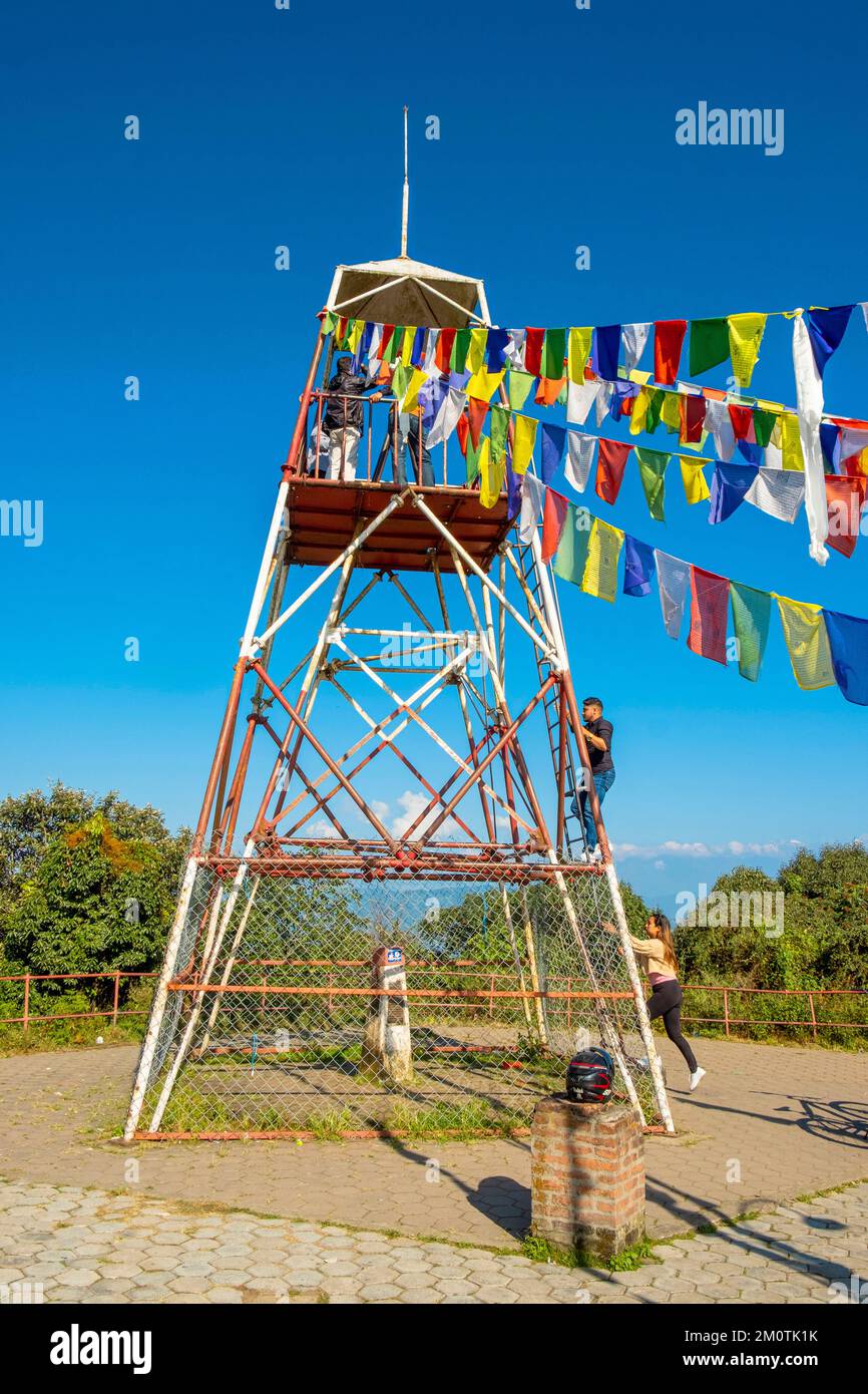 Nepal, Bagmati zone, Nagarkot Geodic Survey Tower Stock Photo - Alamy