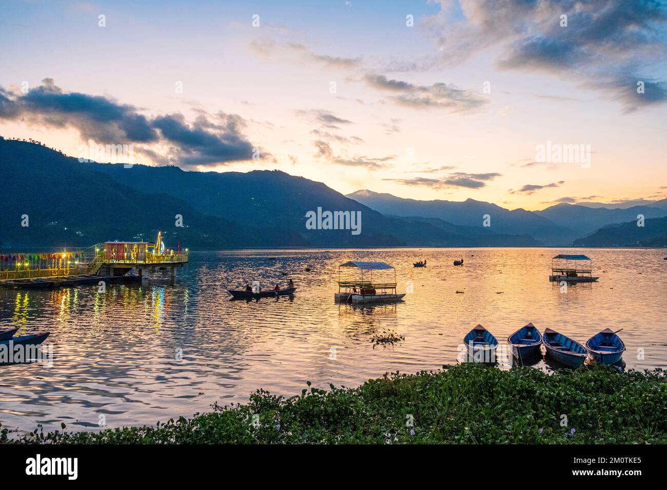 Nepal, Pokhara, Phewa lake Stock Photo - Alamy