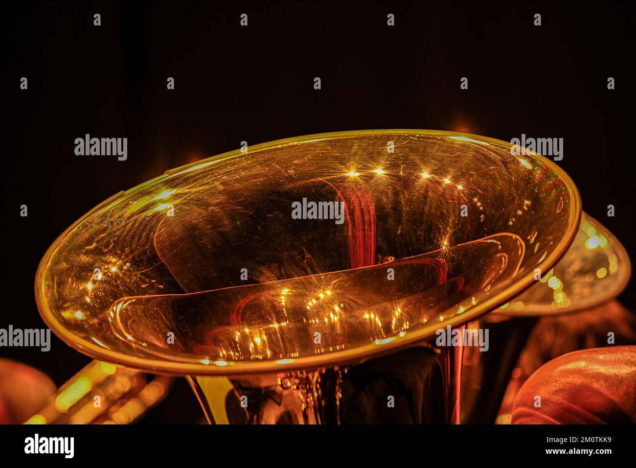 The tuba or bass playing inside an orchestra Stock Photo - Alamy
