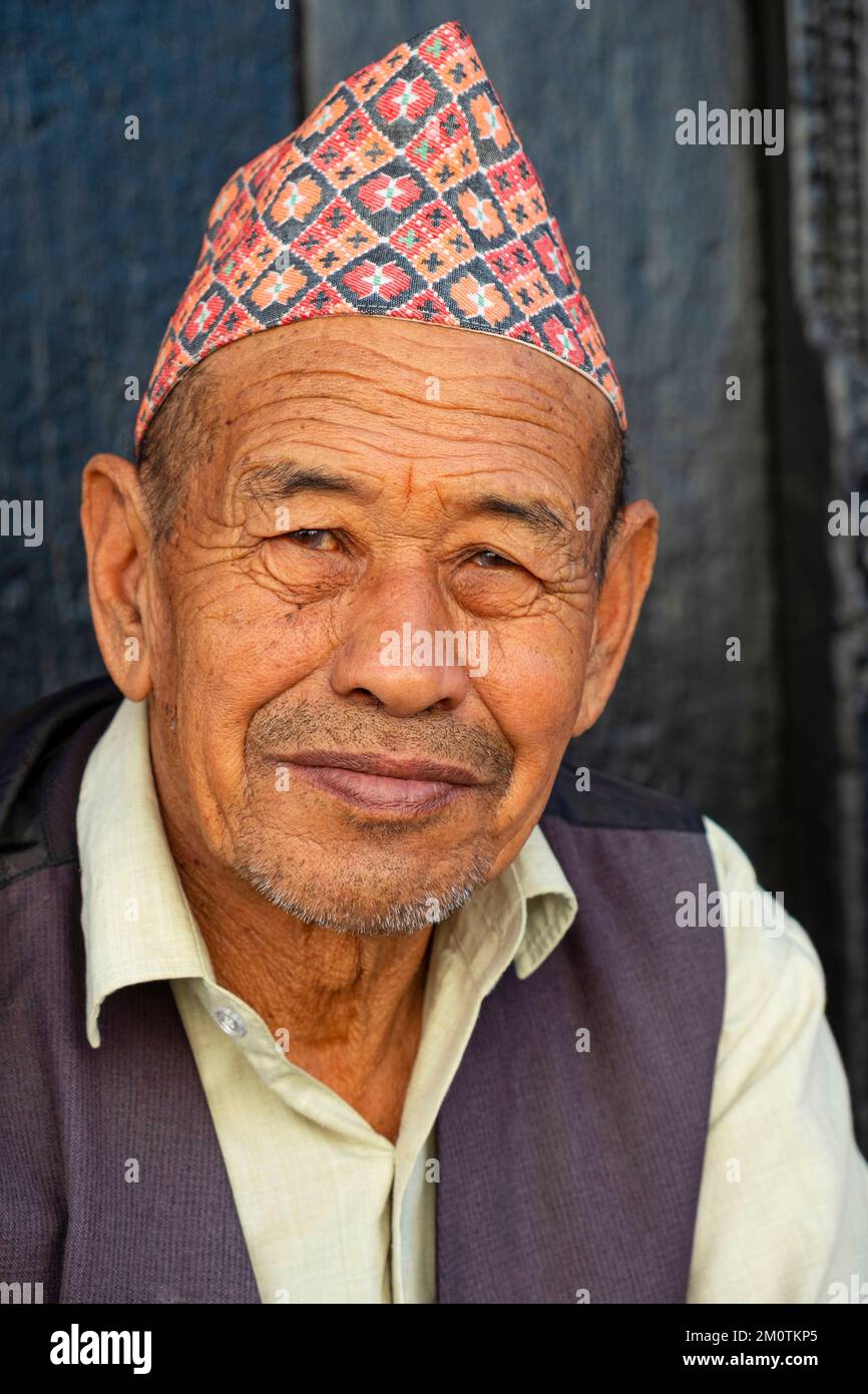 Nepal, Kathmandu, traditional man Stock Photo - Alamy