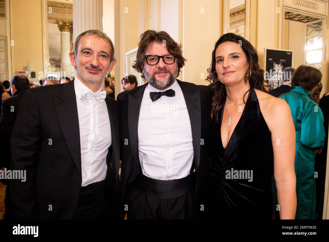 Milan, Italy 07/12/2022, Pietro Senaldi , Marco Osnato , Maria Cristina ...