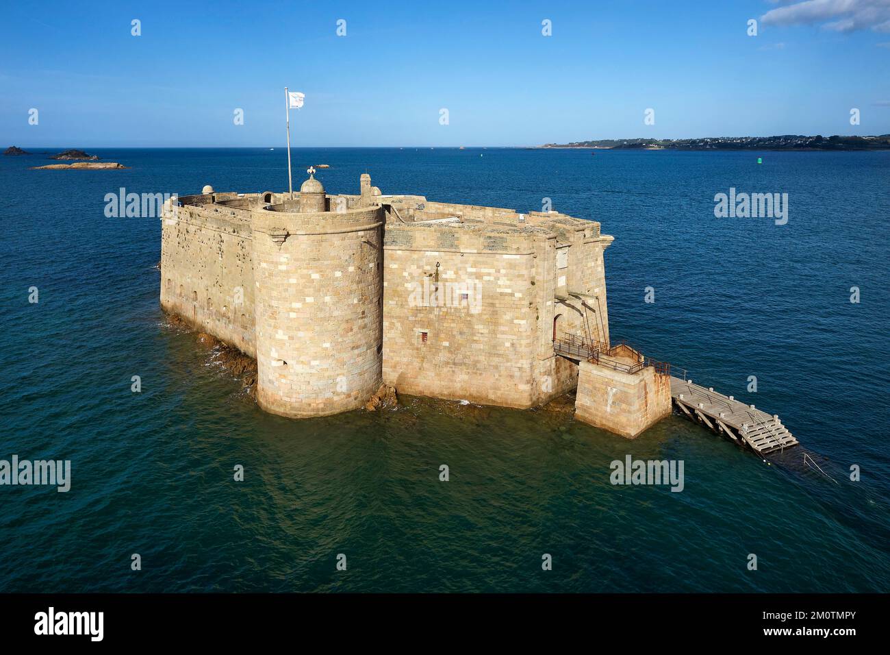 France, Finistere, Baie de Morlaix, Plouezoc'h, Chateau du Taureau (the ...