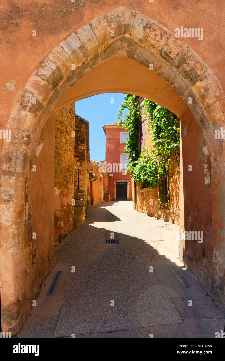 France, Vaucluse, regional natural park of Luberon, Roussillon, labeled ...