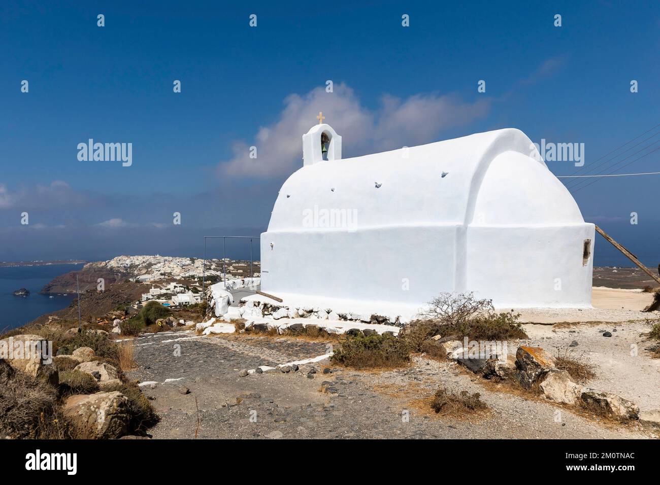 Greece, The Cyclades, Santorini island (Thera or Thira), coastal path ...
