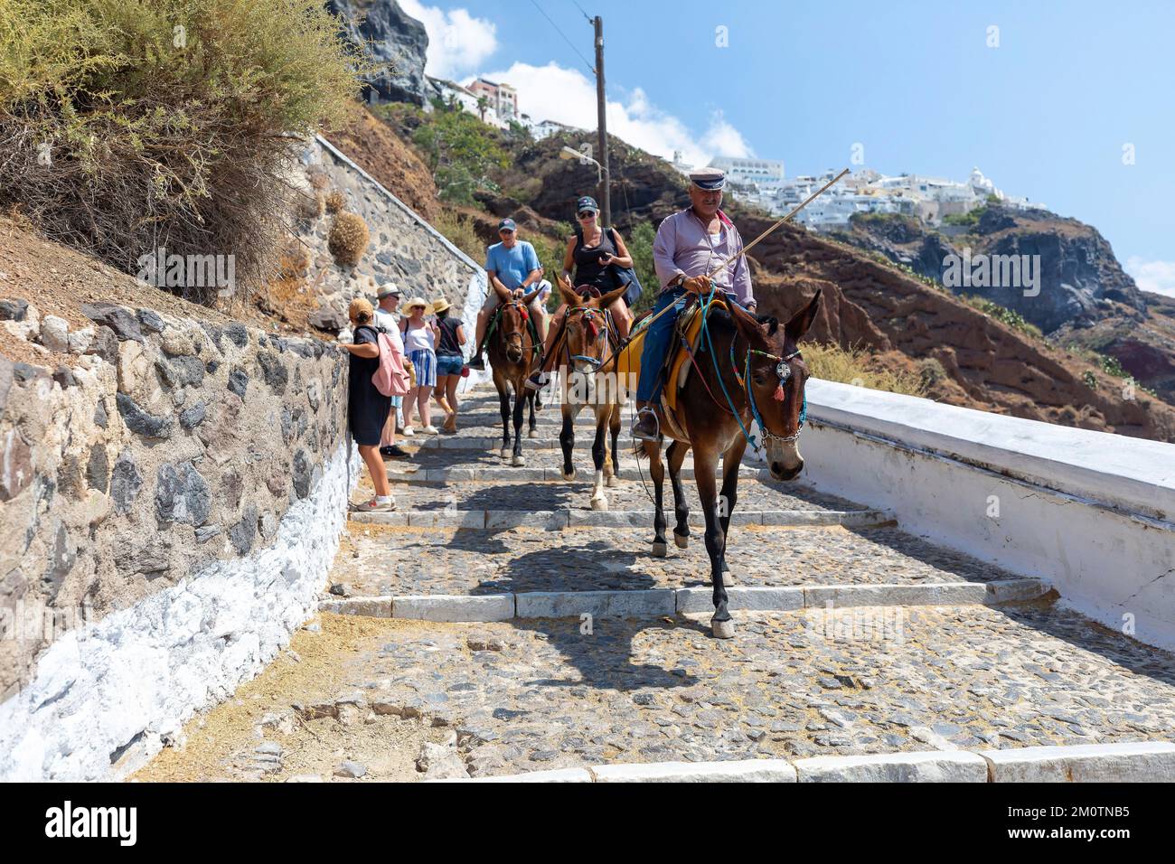 Greece, The Cyclades, Santorini Island (Thera or Thira), Village of ...