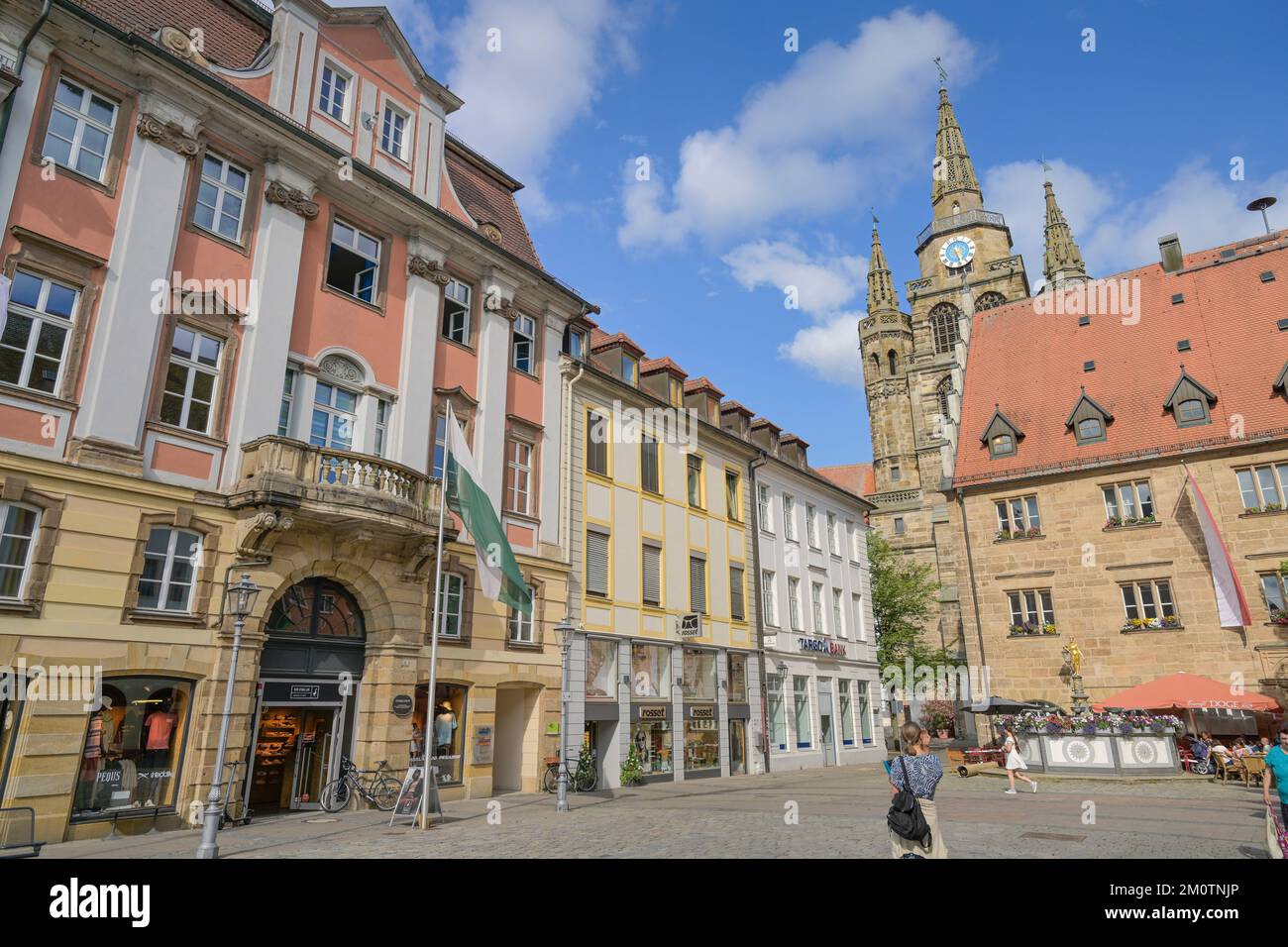 Altbauten, Stadthaus, Martin-Luther-Platz, Ansbach, Bayern, Deutschland ...