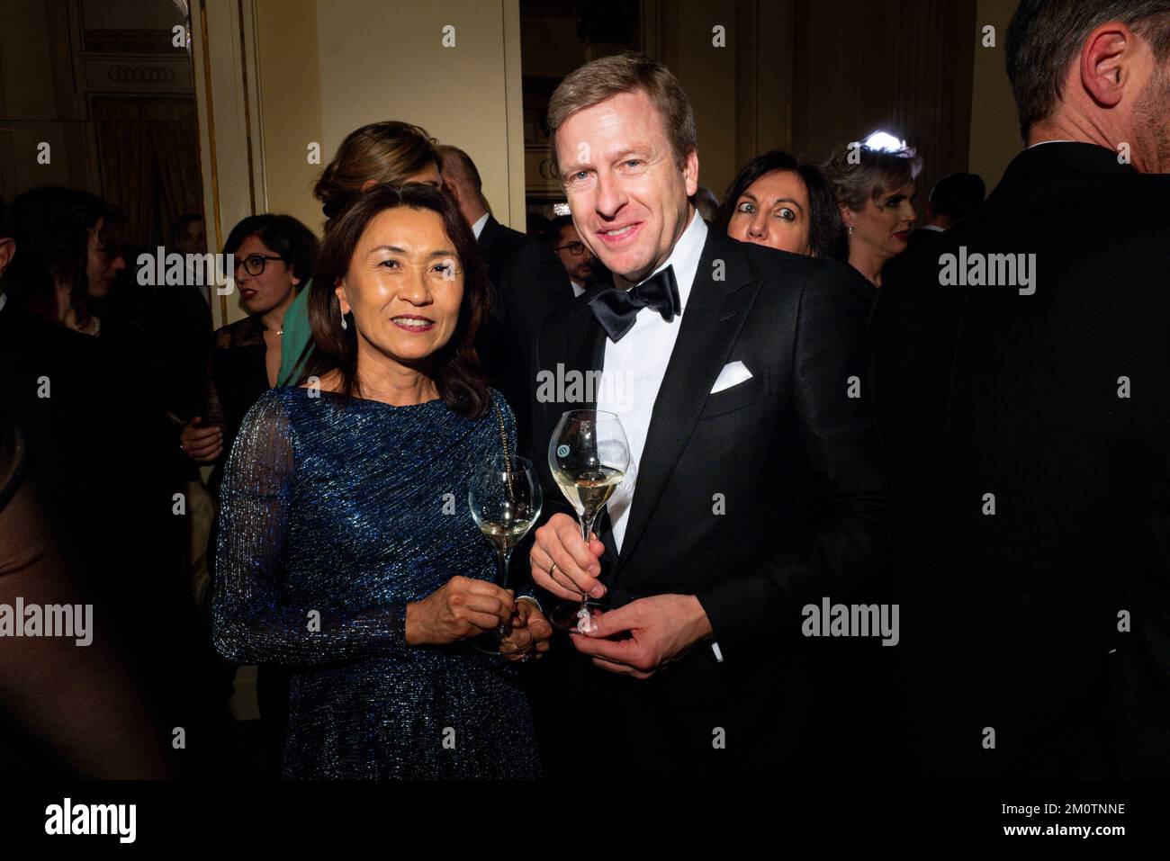 Milan, Italy 07/12/2022, Kaori Zipse , Oliver Zipse Premiere at La ...