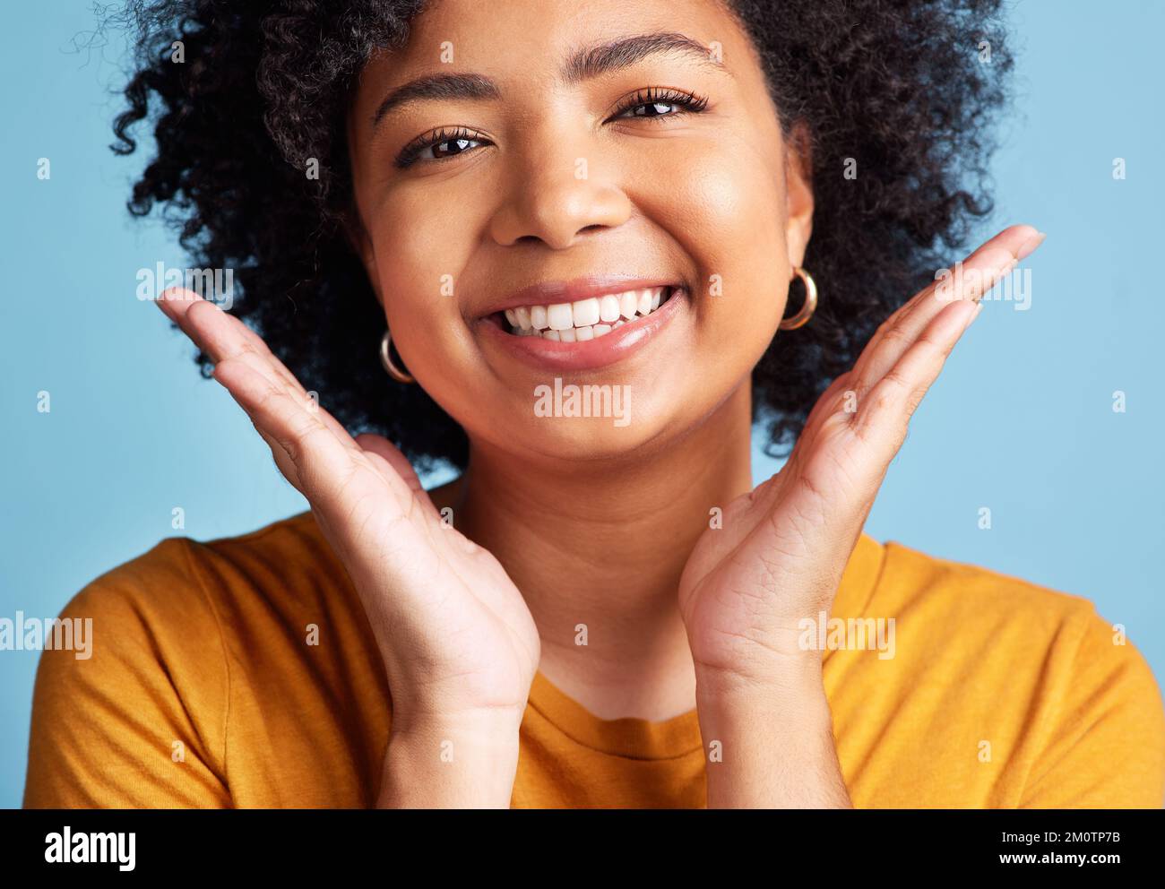 Im innocent, look at me. an attractive young woman standing alone ...