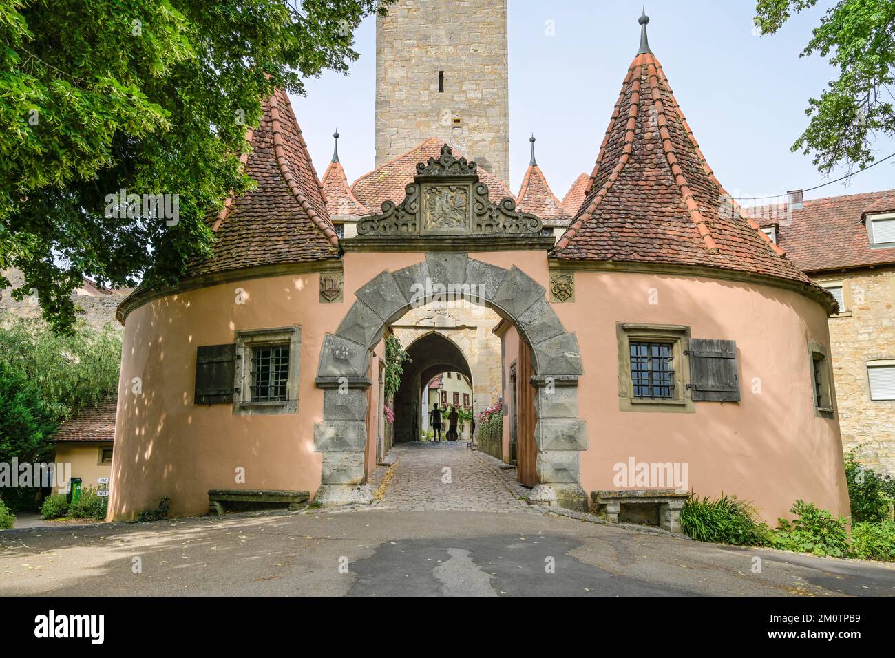 Burgtor, Alte Burg, Herrngasse, Rothenburg ob der Tauber, Bayern ...
