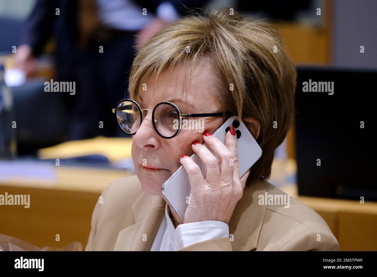 Brussels, Belgium. 08th Dec, 2022. Stephie DRAKOU, Minister arrives to ...