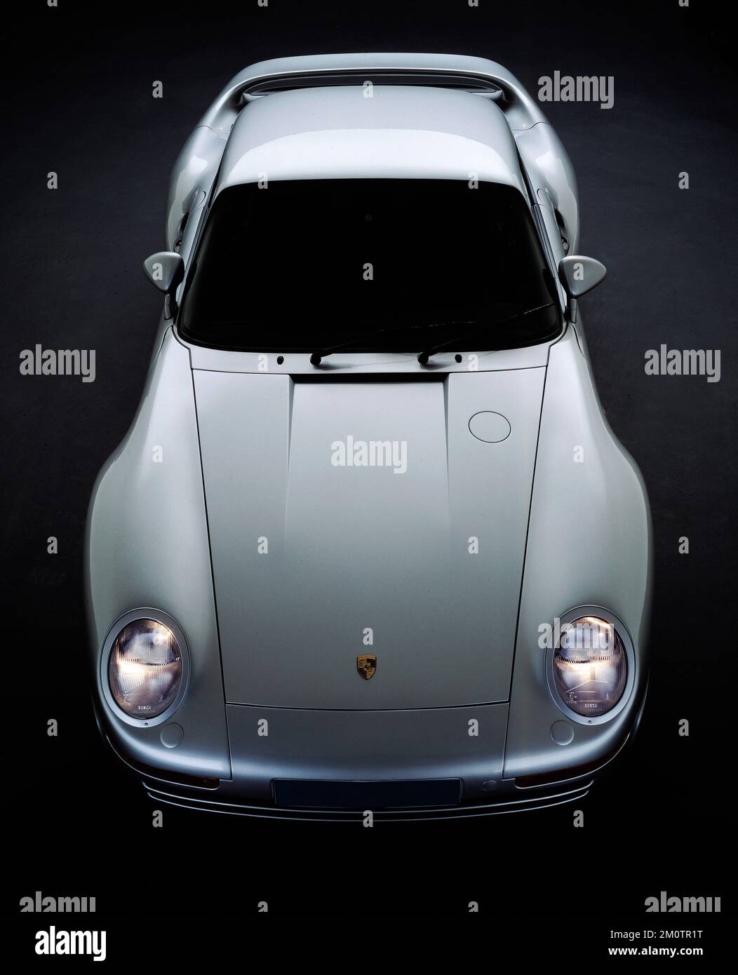 Scanned image of a studio shot Porsche 911 car in London, UK shot on ...