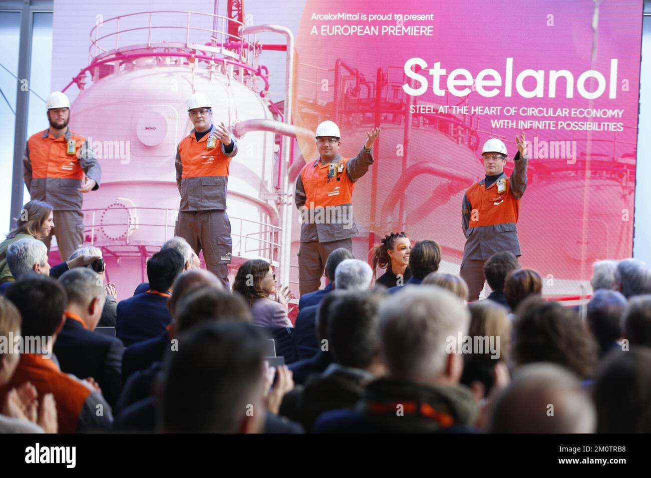 Illustration picture taken during the inauguration of Steelanol, the ...