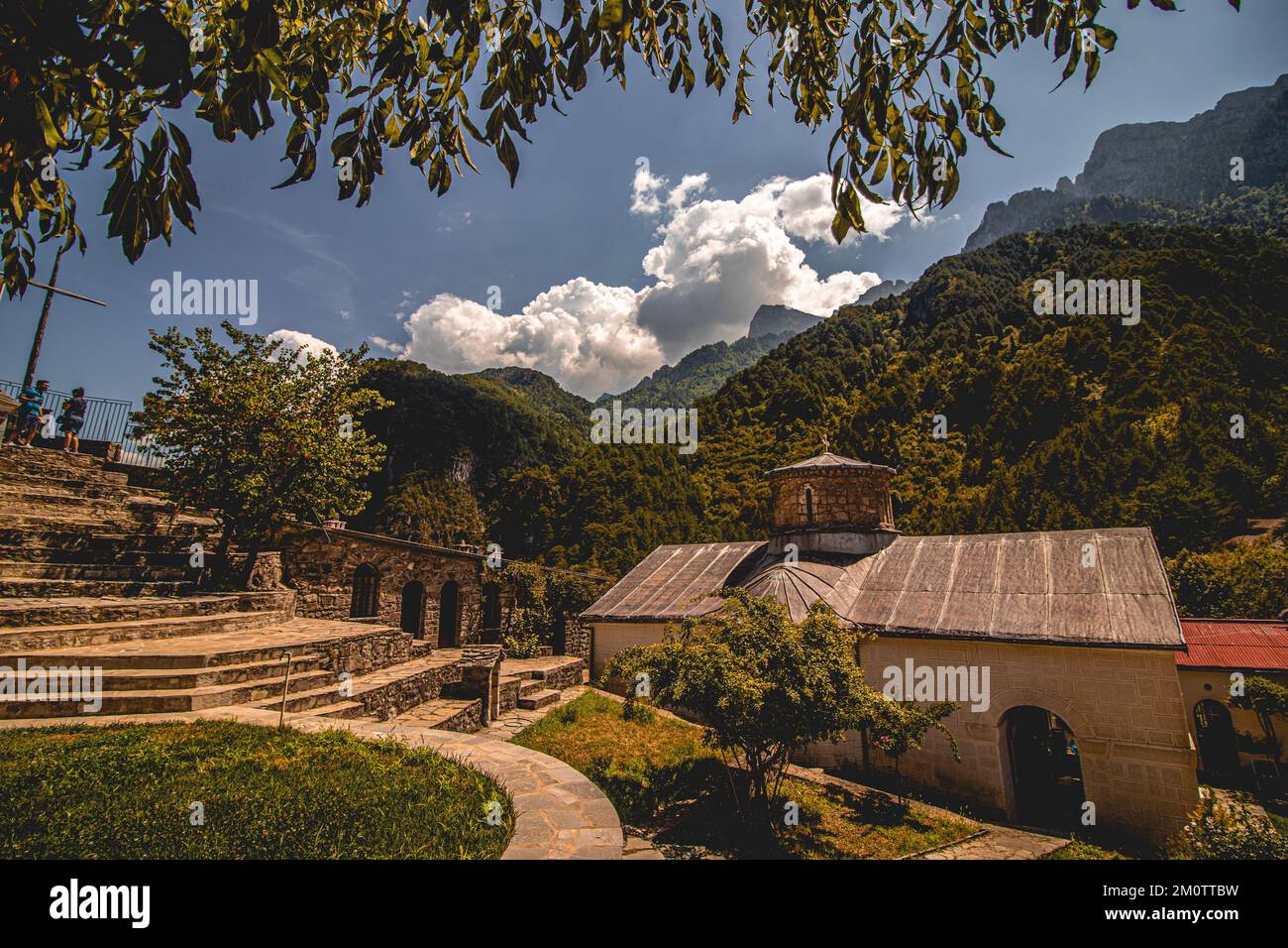 The Monastery of Virgin Mary in the historic village of Konitsa in the ...