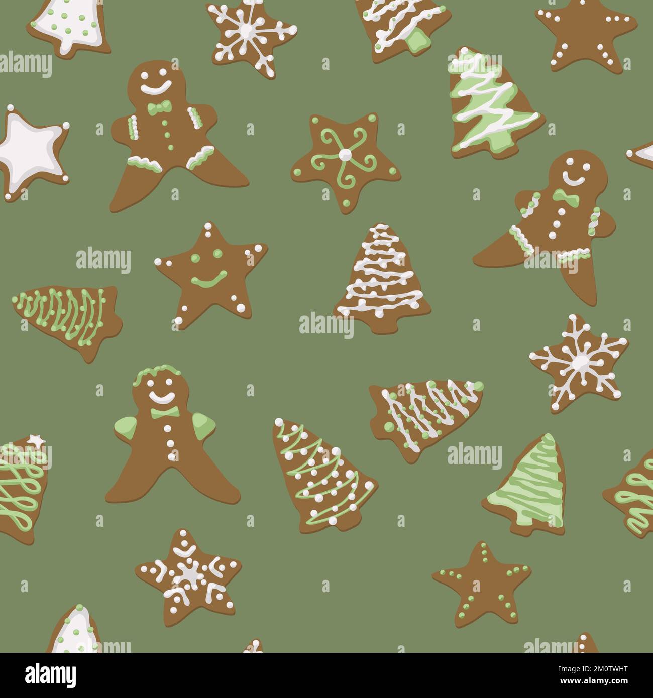 Funny christmas gingerbread seamless Stock Vector Images - Alamy