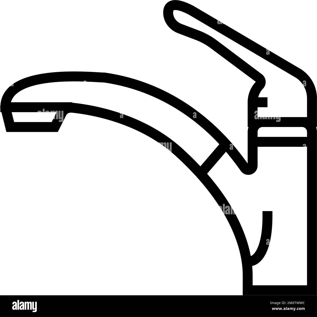 bathroom faucet water line icon vector illustration Stock Vector Image ...