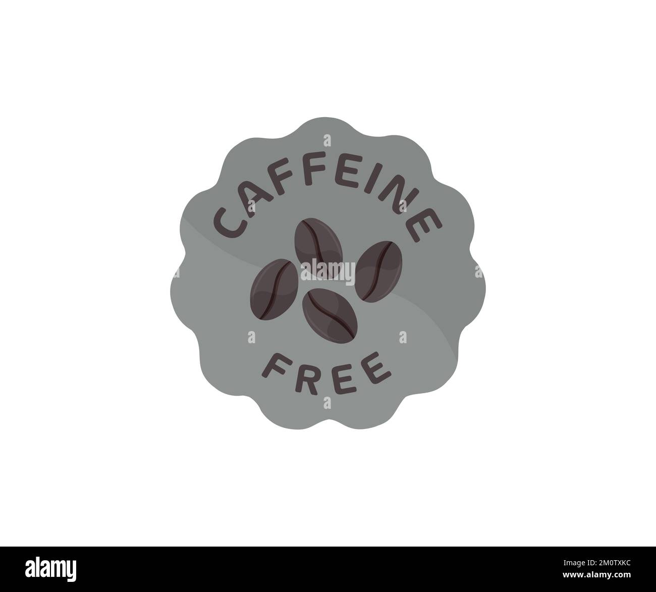 Caffeine free icon sign label or sticker, mark sign logo design ...