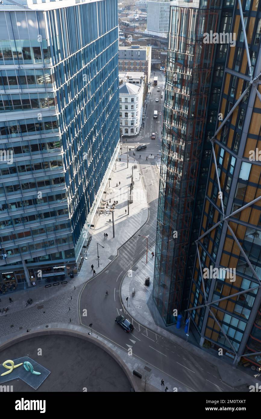 Top view of a Crowded street in London Stock Photo - Alamy