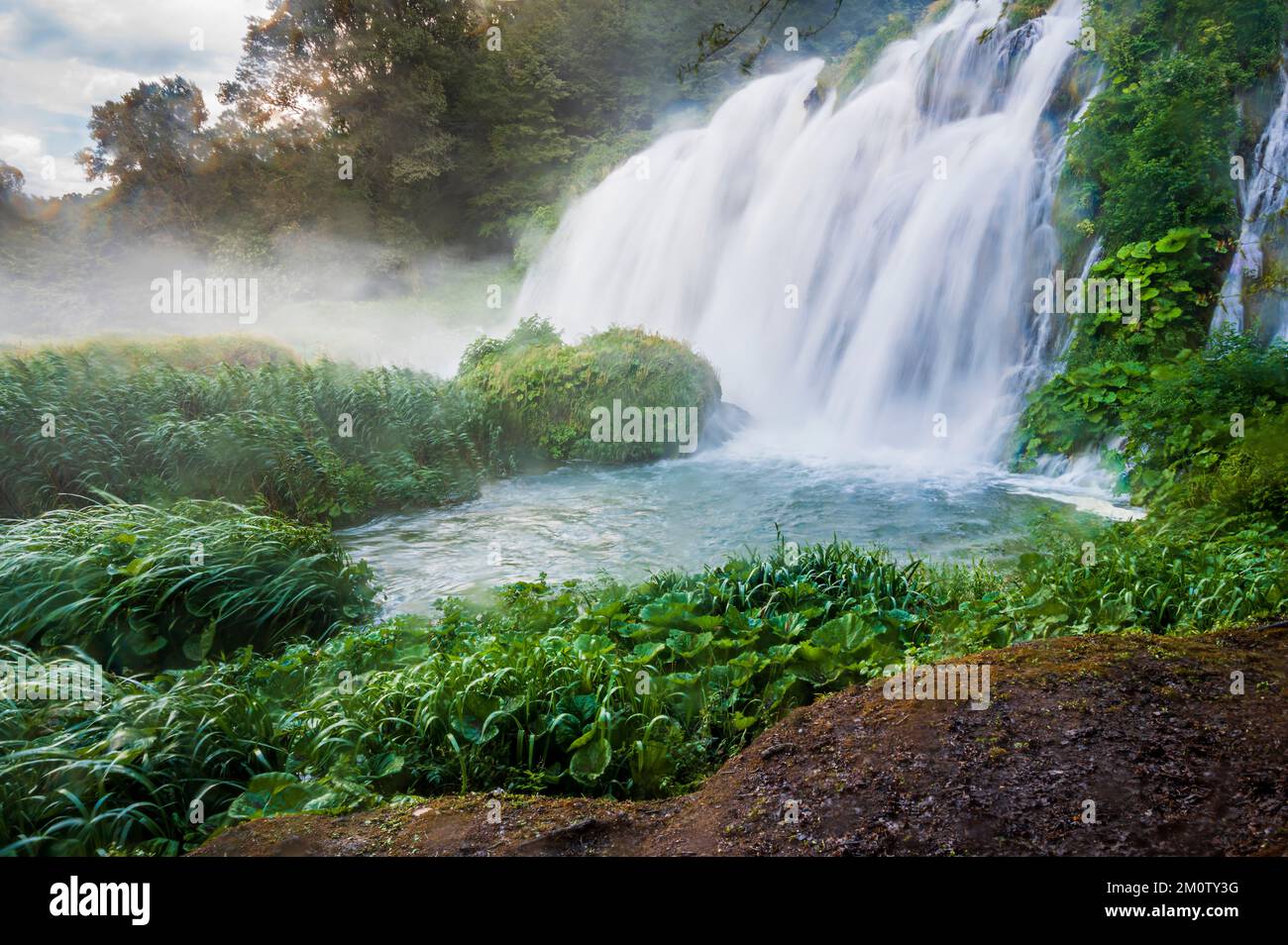 The majesty of the Marmore waterfall. Dream Umbria Stock Photo - Alamy