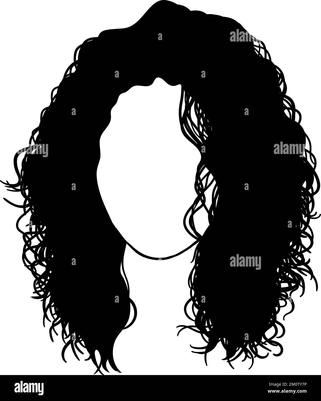Girl with curly hair vector isolated avatar Stock Vector Image & Art ...