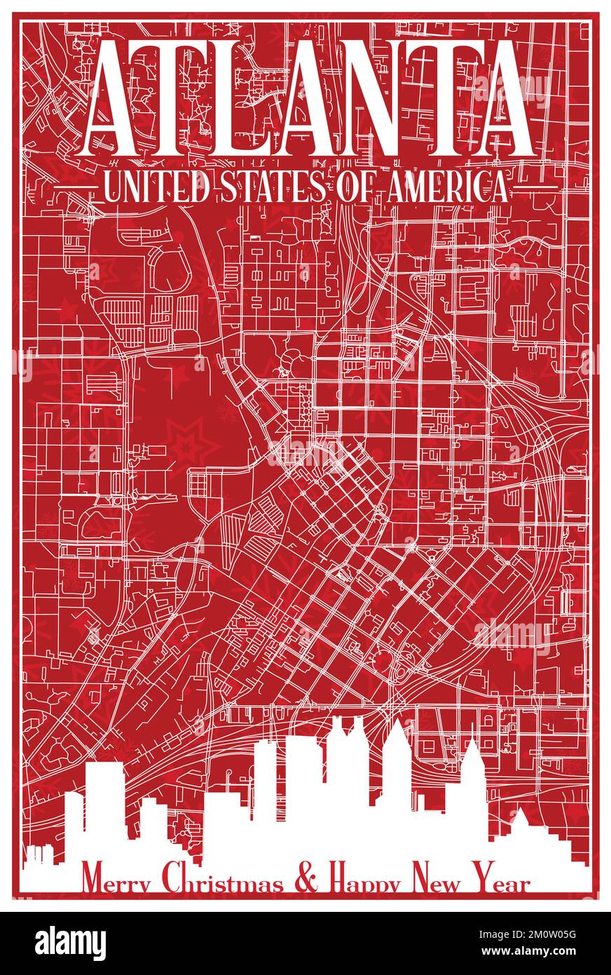 Atlanta postcard Stock Vector Images - Alamy