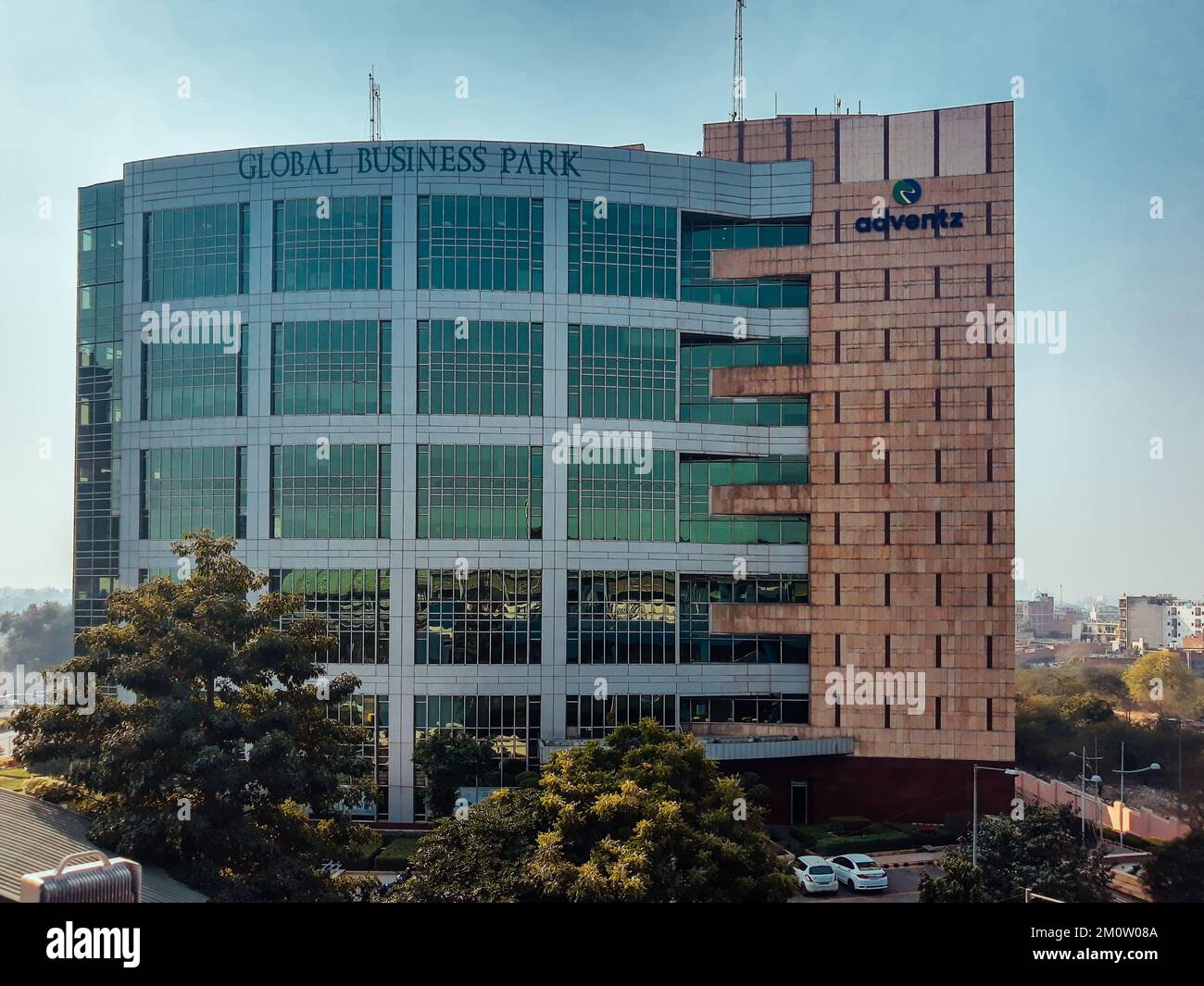 Gurgaon, India - Global Business Park Buildings and offices Stock Photo ...
